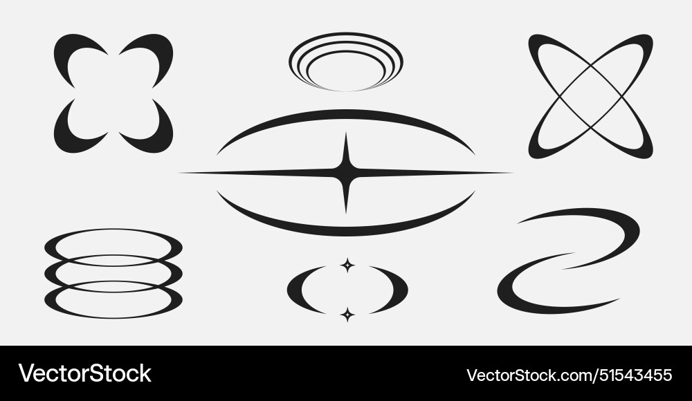 Y2k style design asset Royalty Free Vector Image