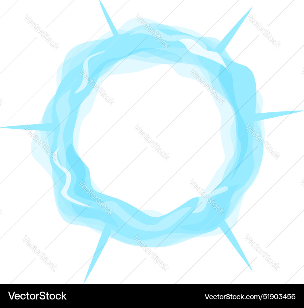 Blue energy ring glowing with power and motion Vector Image