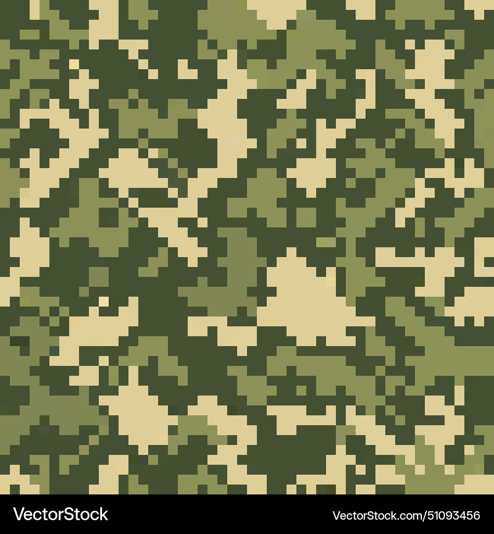 Camouflage pixel seamless pattern army dazzles Vector Image