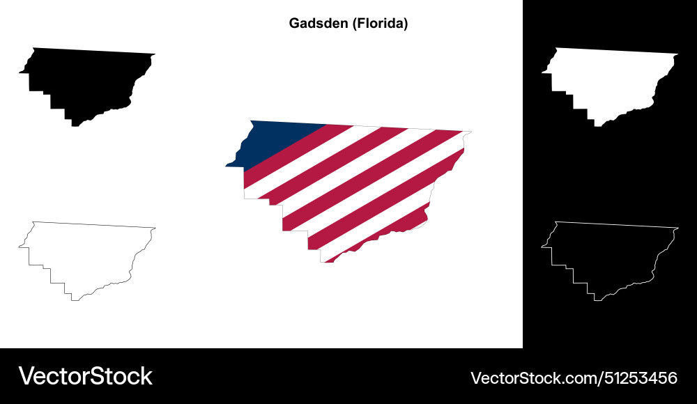 Gadsden outline map Royalty Free Vector Image - VectorStock