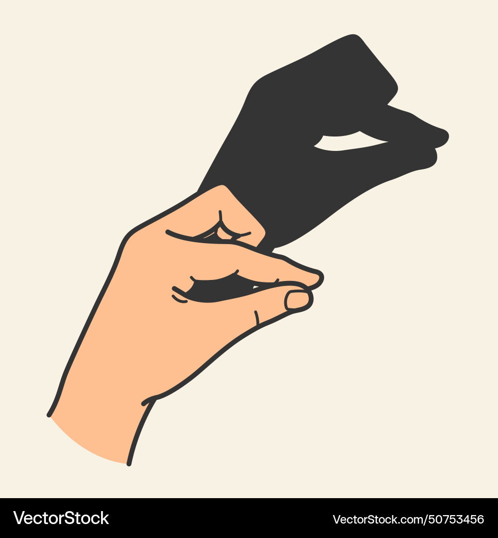 Hands gesture shadow gaming animal puppet from Vector Image