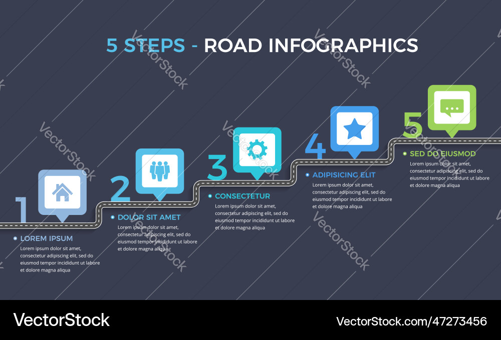 Road infographics Royalty Free Vector Image - VectorStock