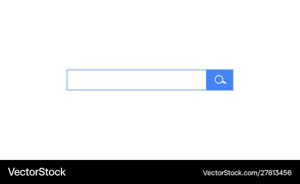 Search bar horizontal linear border with text Vector Image