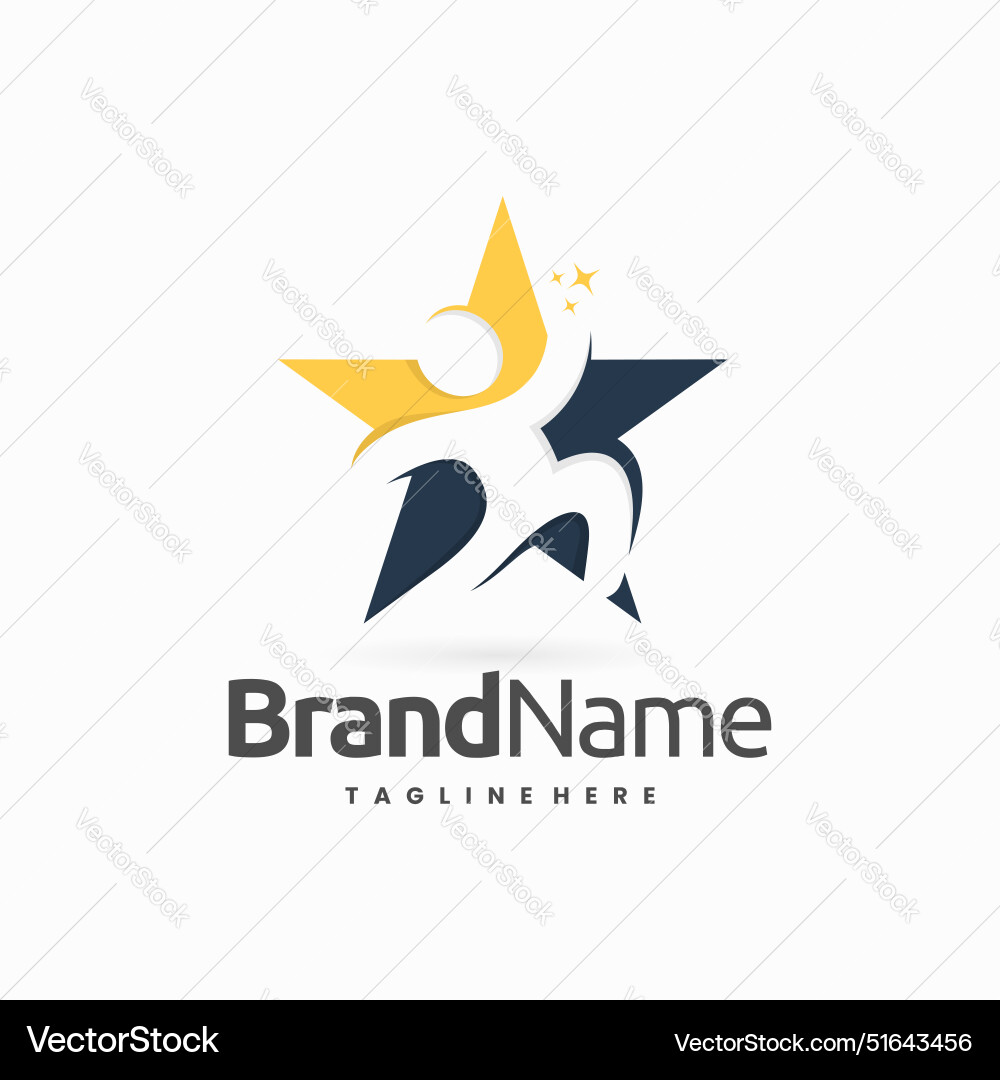 Star people logo Royalty Free Vector Image - VectorStock