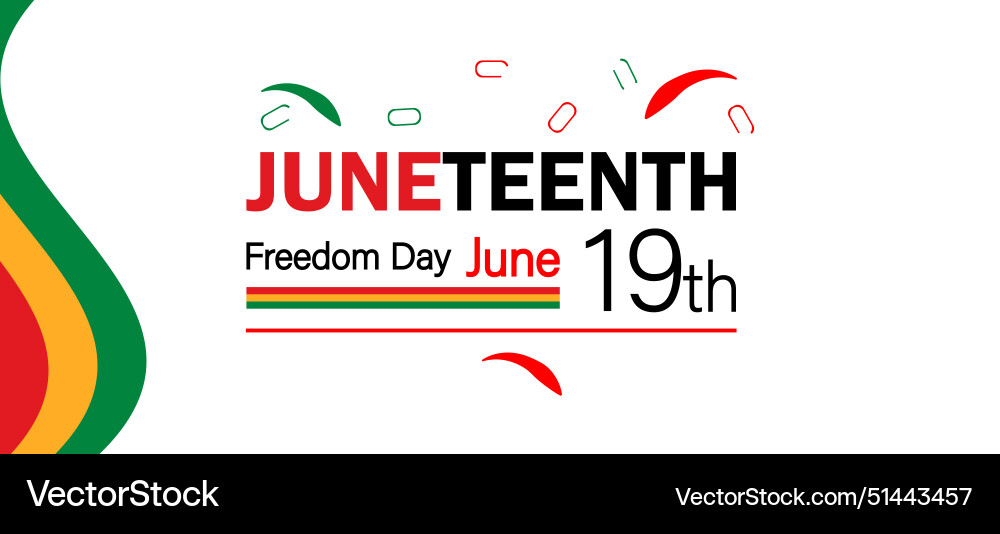 Celebrate juneteenth a day of freedom and beauty Vector Image