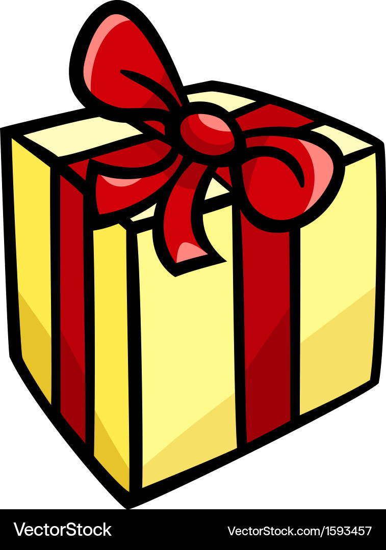 Christmas or birthday gift clip art Royalty Free Vector