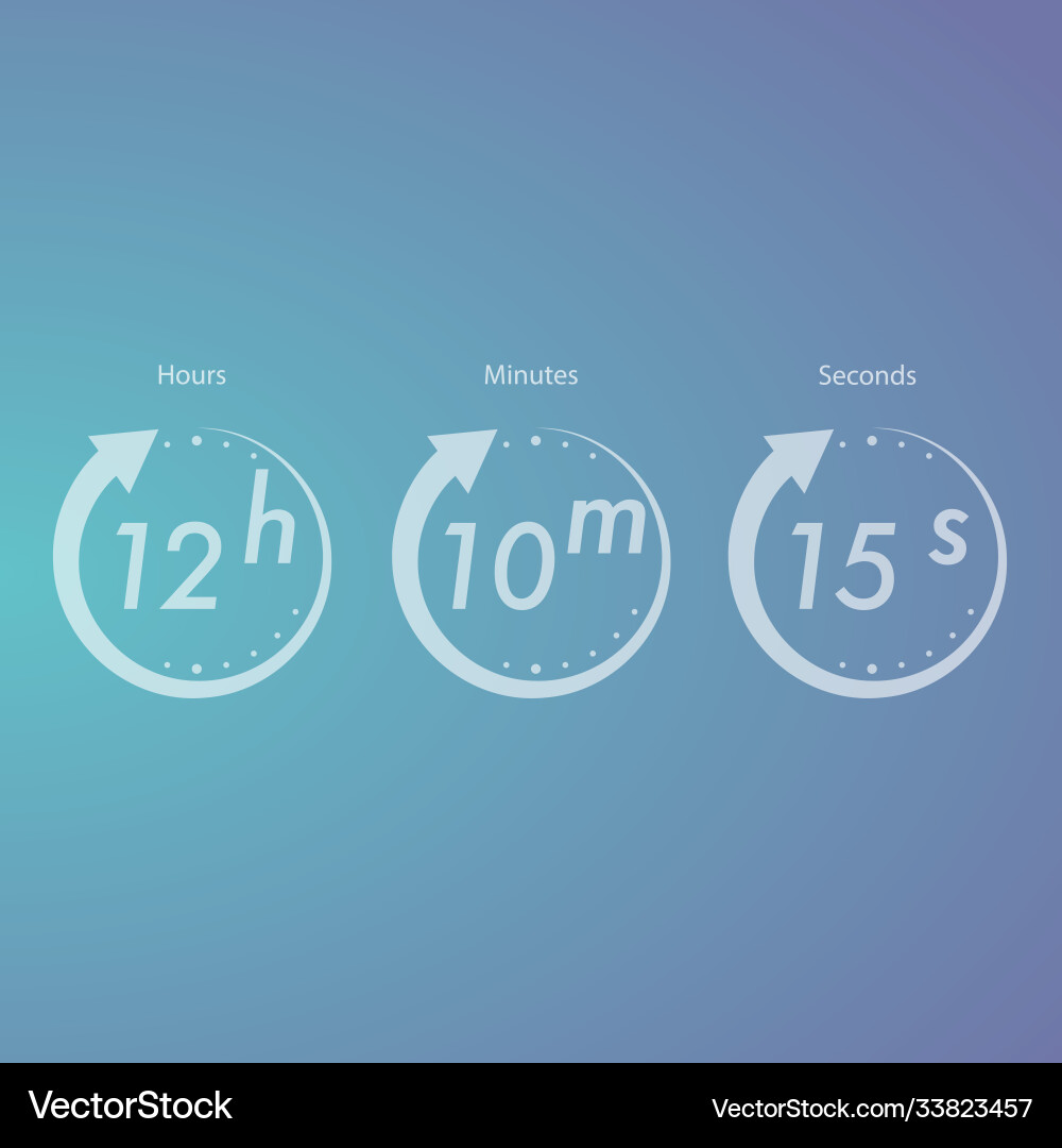 Clock counter timer background Royalty Free Vector Image