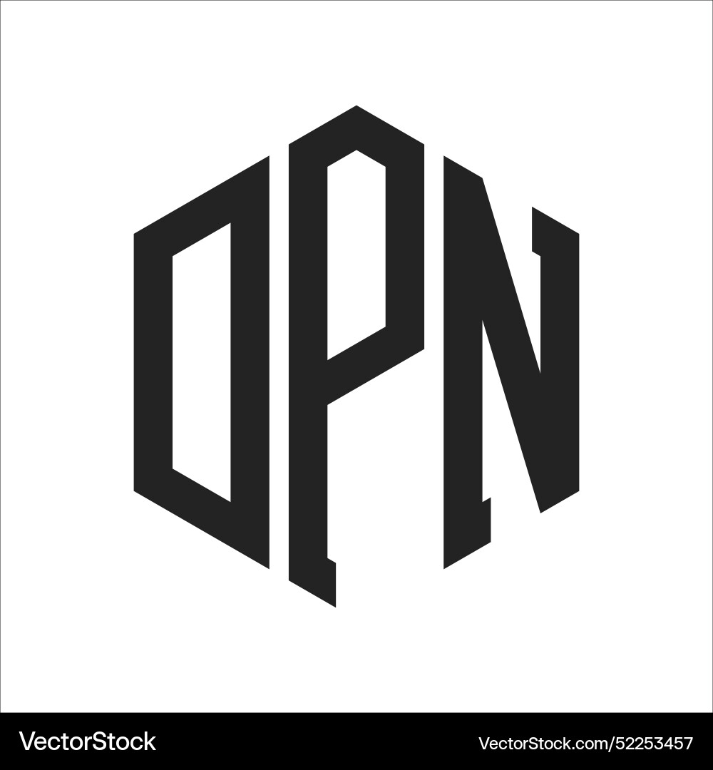 Dpn logo design initial letter monogram Royalty Free Vector