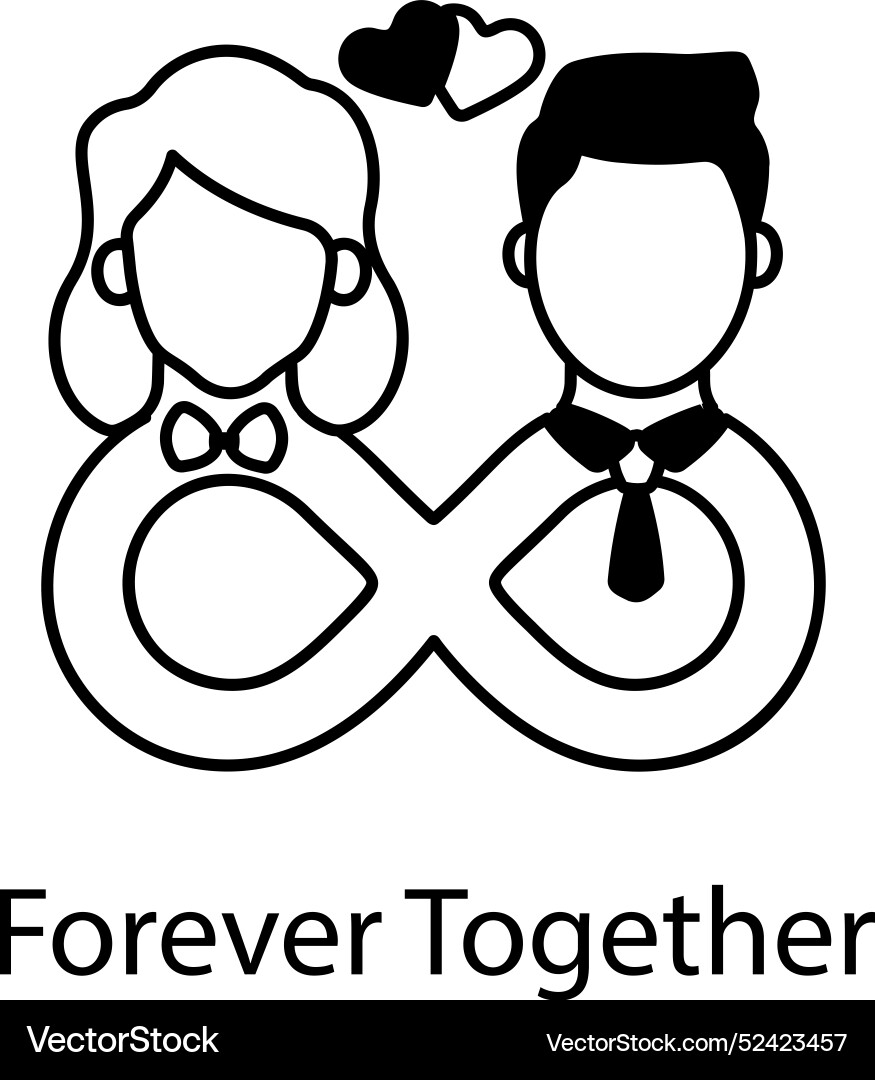 Forever together Royalty Free Vector Image - VectorStock
