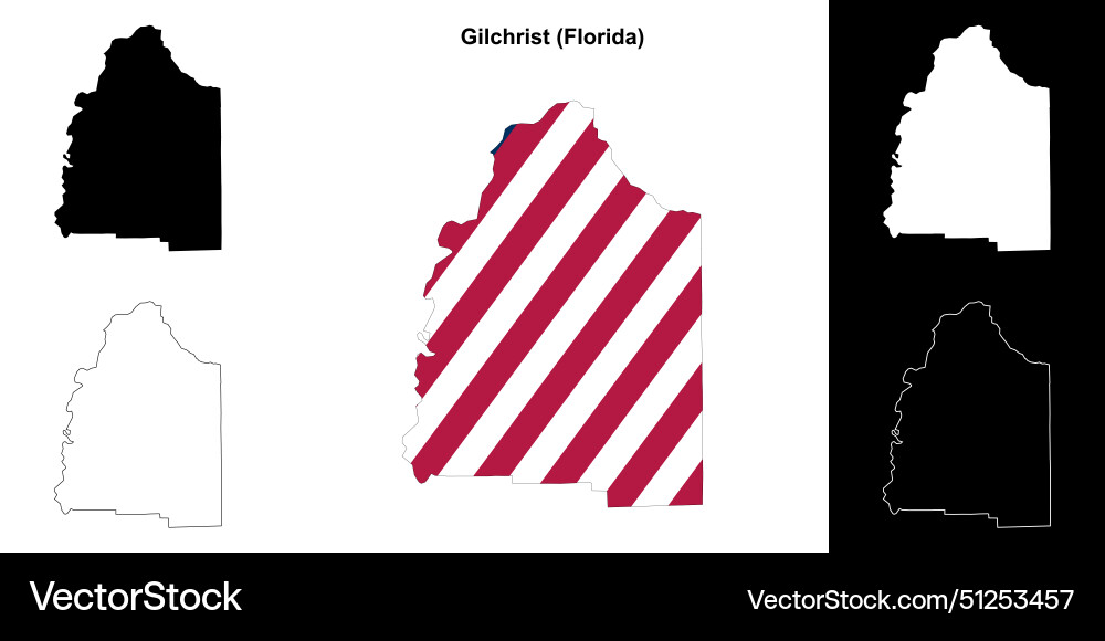 Gilchrist outline map Royalty Free Vector Image