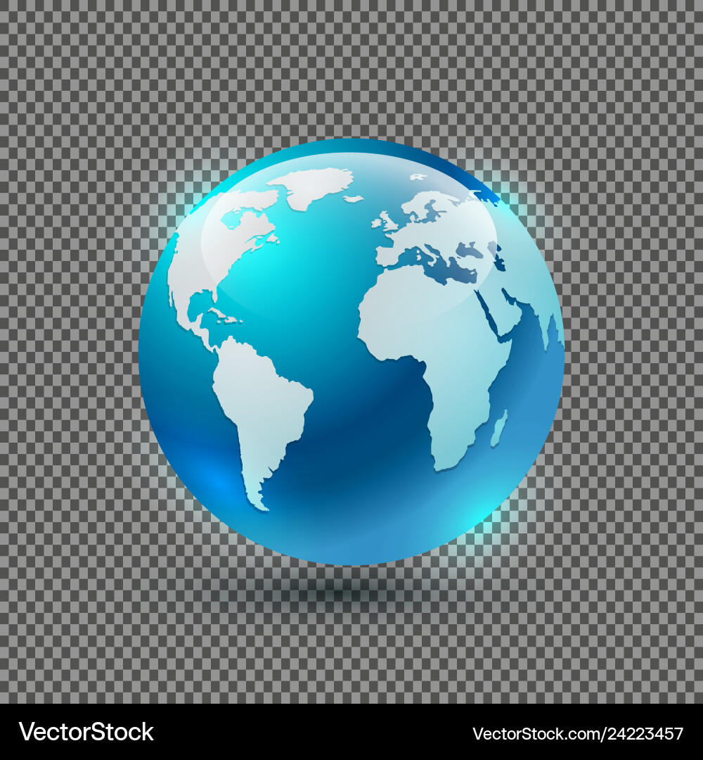 Global 3D World Map Royalty Free Vector Image - VectorStock
