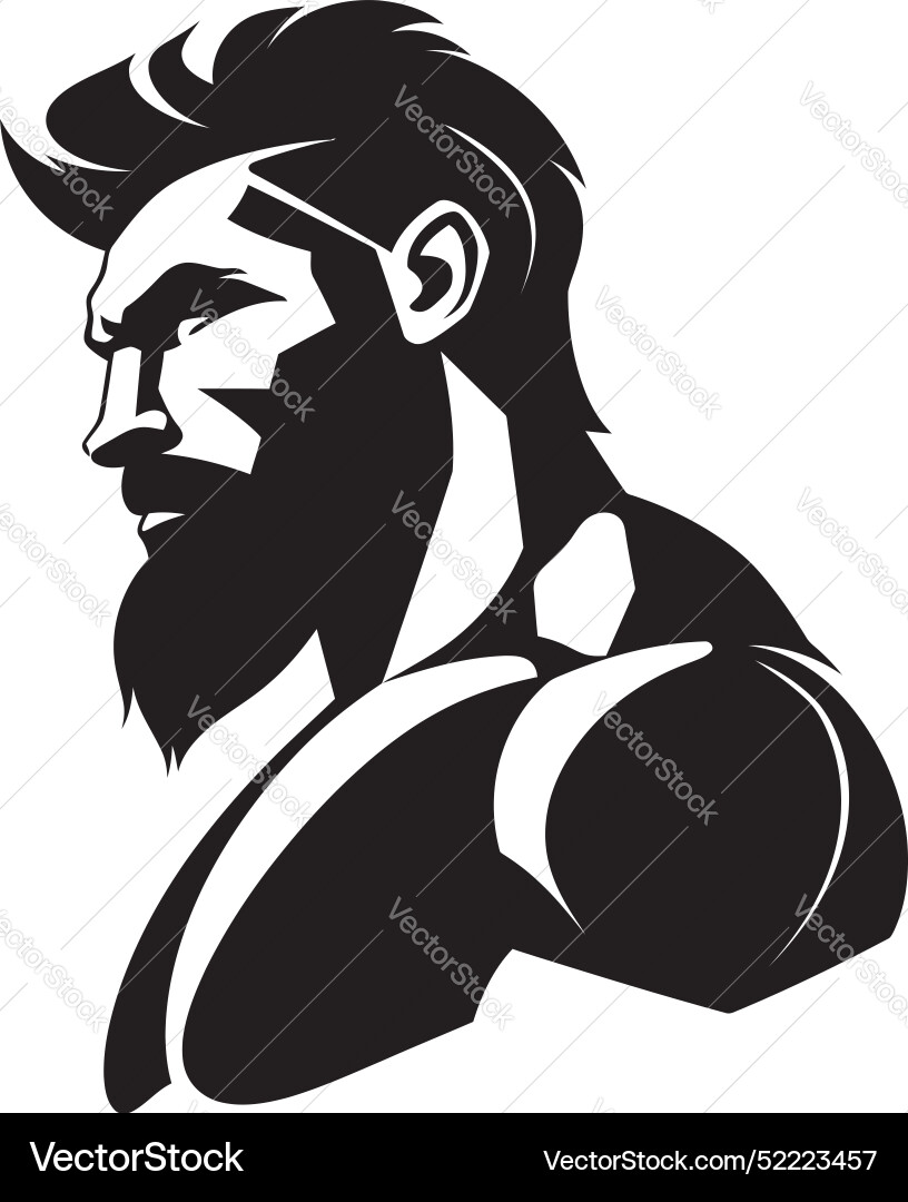 Musclewarrior power symbol mightyguard warrior Vector Image