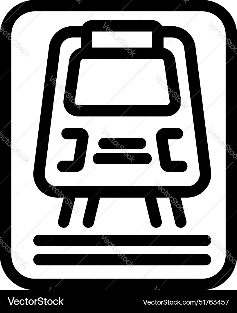 Public transport sign showing modern express train