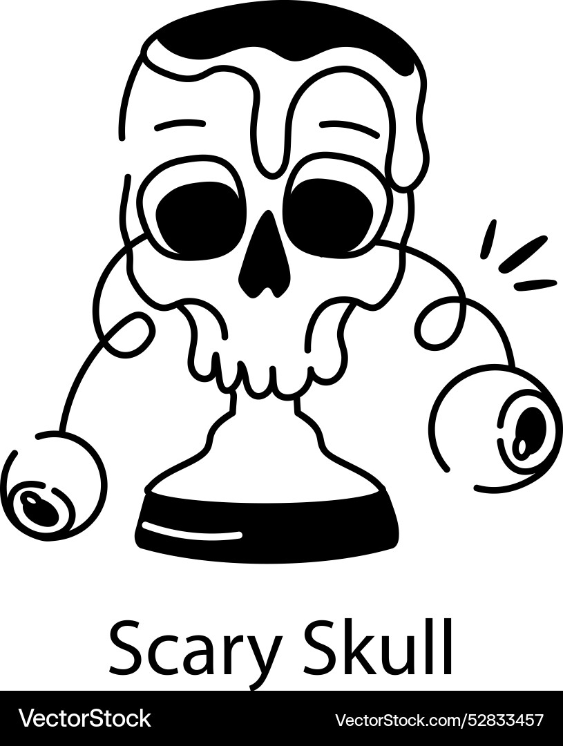 Scary skull Royalty Free Vector Image - VectorStock