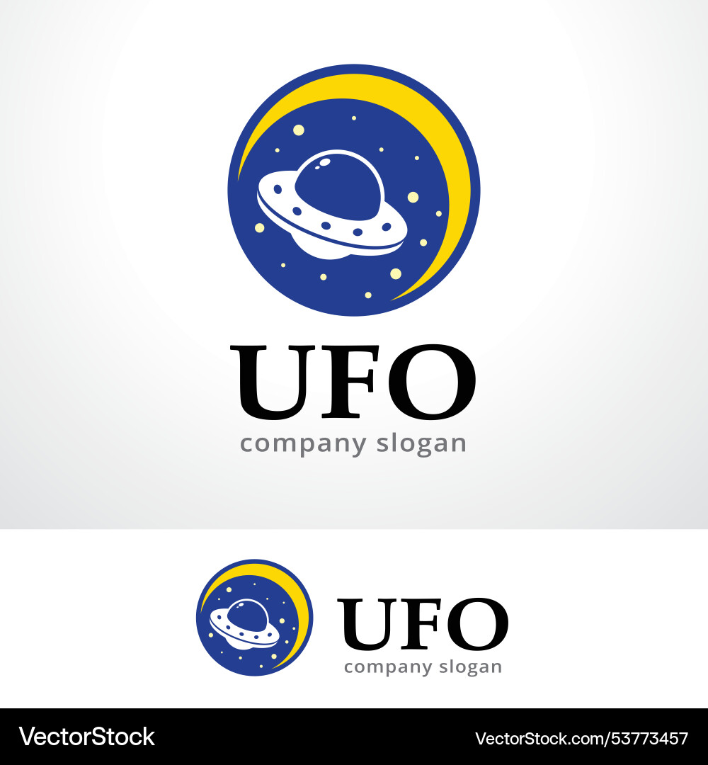 Ufo Logo Design Alien Head, Vector Logo Icon, UFO Grafik Von