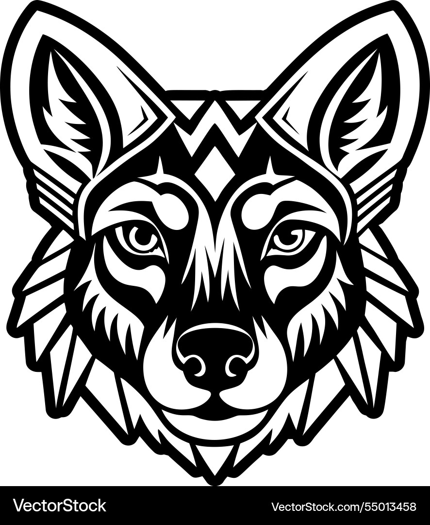 Dingo icon in filled style Royalty Free Vector Image