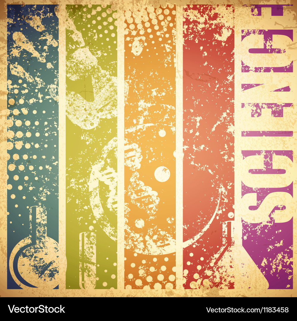 Grunge science background Royalty Free Vector Image