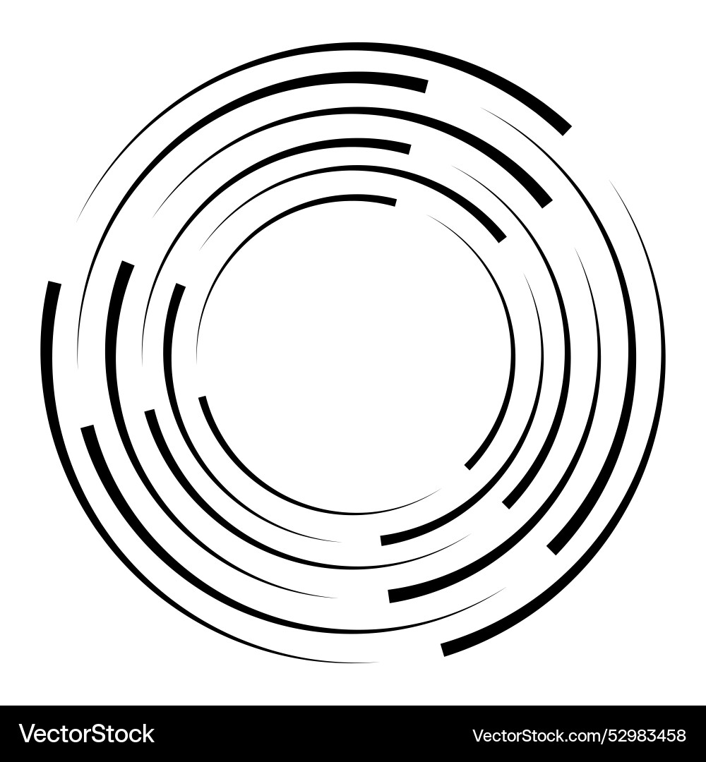 Halftone speed lines circle geometric art Vector Image