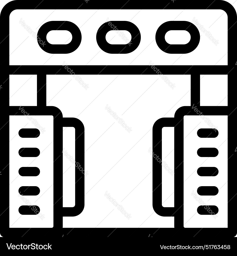 Public transport ticket barrier gate access point Vector Image