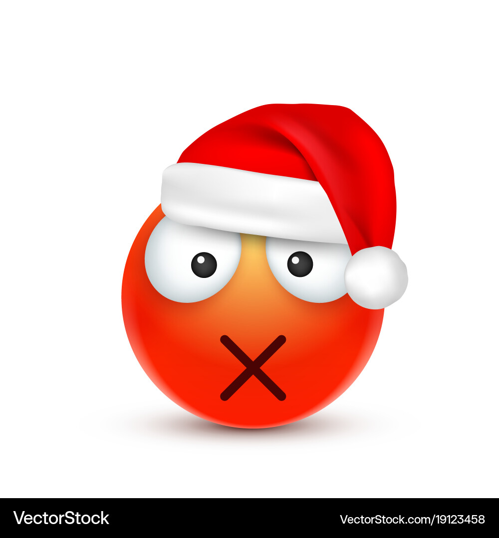 Smileyemoticon rote Emoji Gesicht mit Emotionen Vektorbild