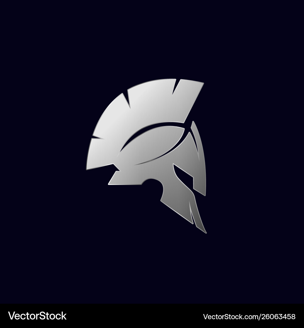 Spartan logo sparta helmet Royalty Free Vector Image