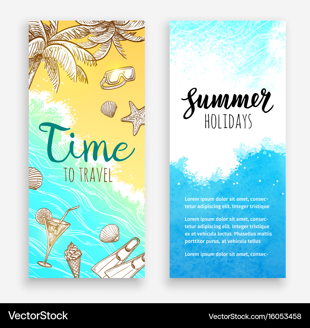Summer banner templates Royalty Free Vector Image