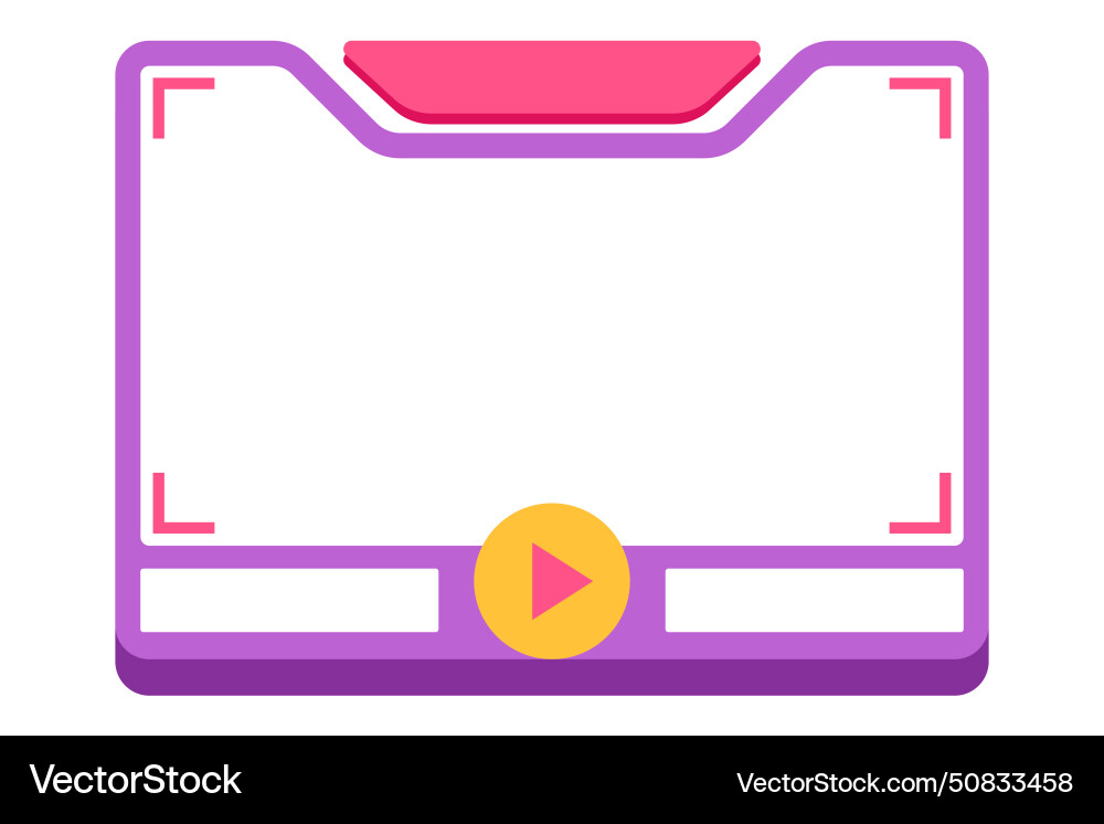 Video frame sticker template design Royalty Free Vector