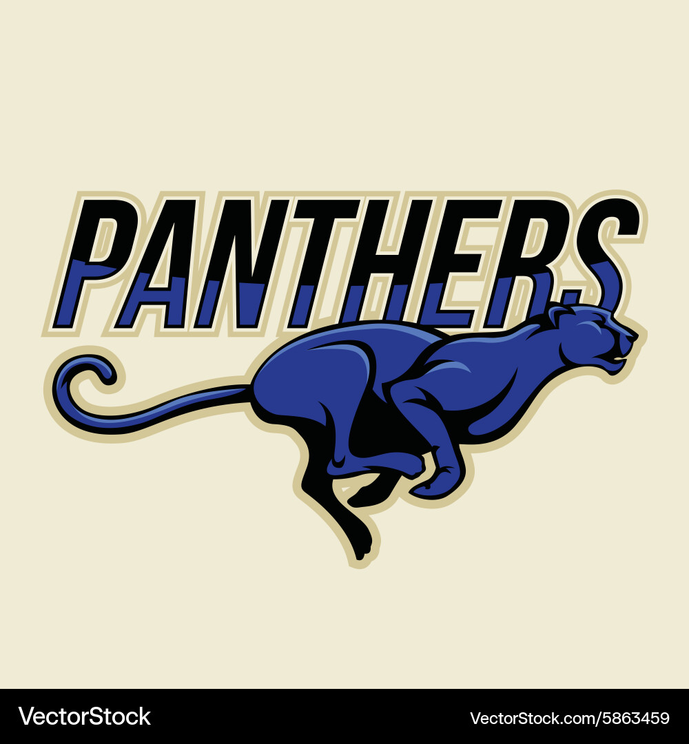 Black Panther Running Royalty Free Vector Image