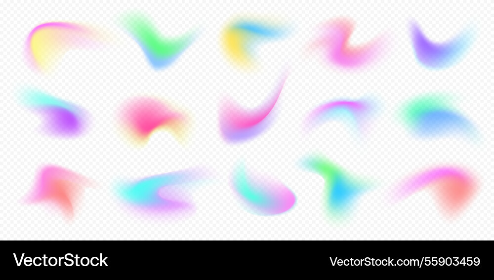 Colorful blurry gradient shapes abstract light Vector Image