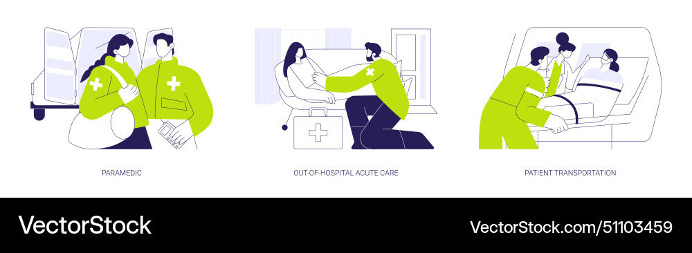 Emergency medical services abstract concept Vector Image