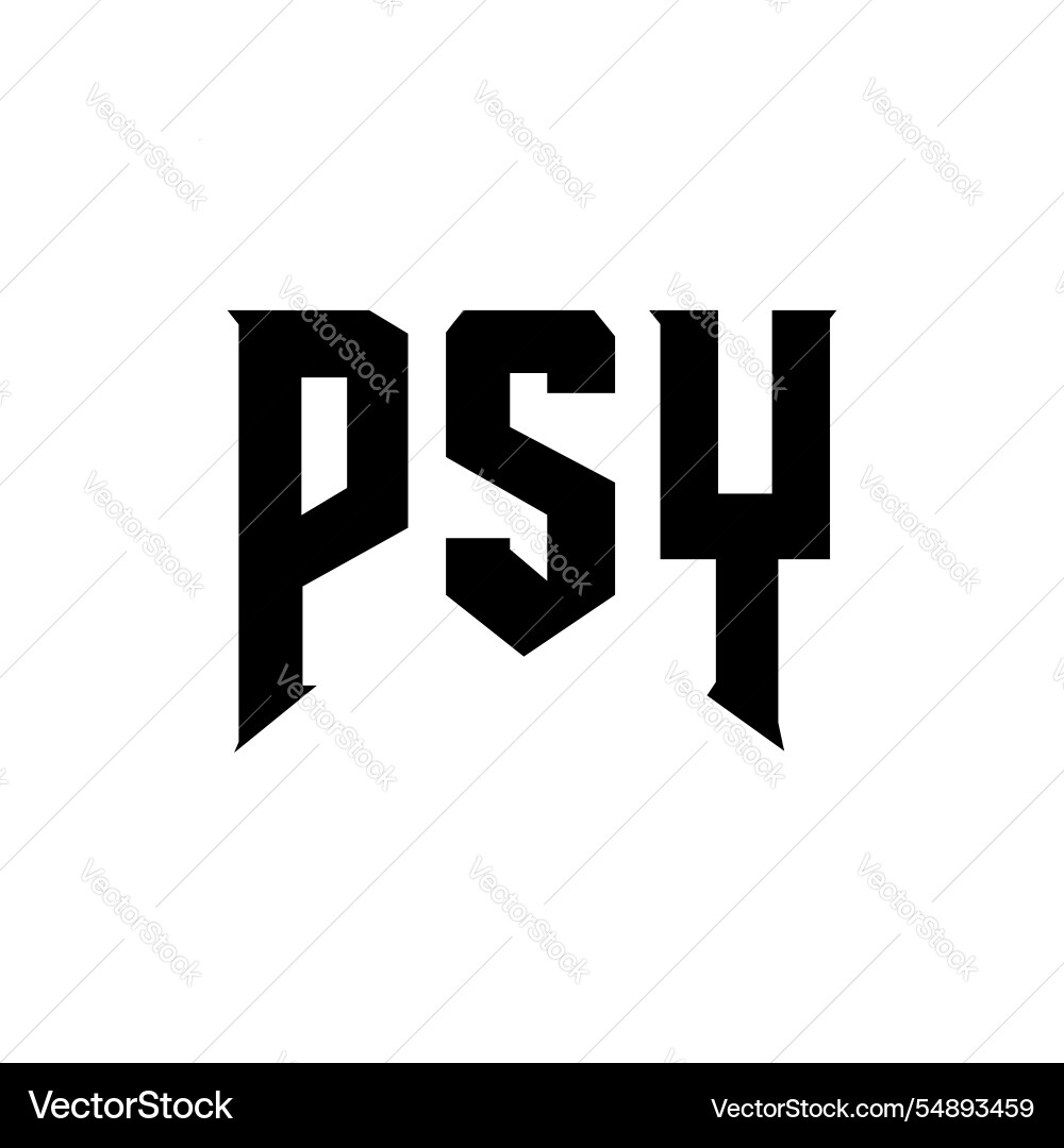 Psy letter logo design for technology company Vector Image
