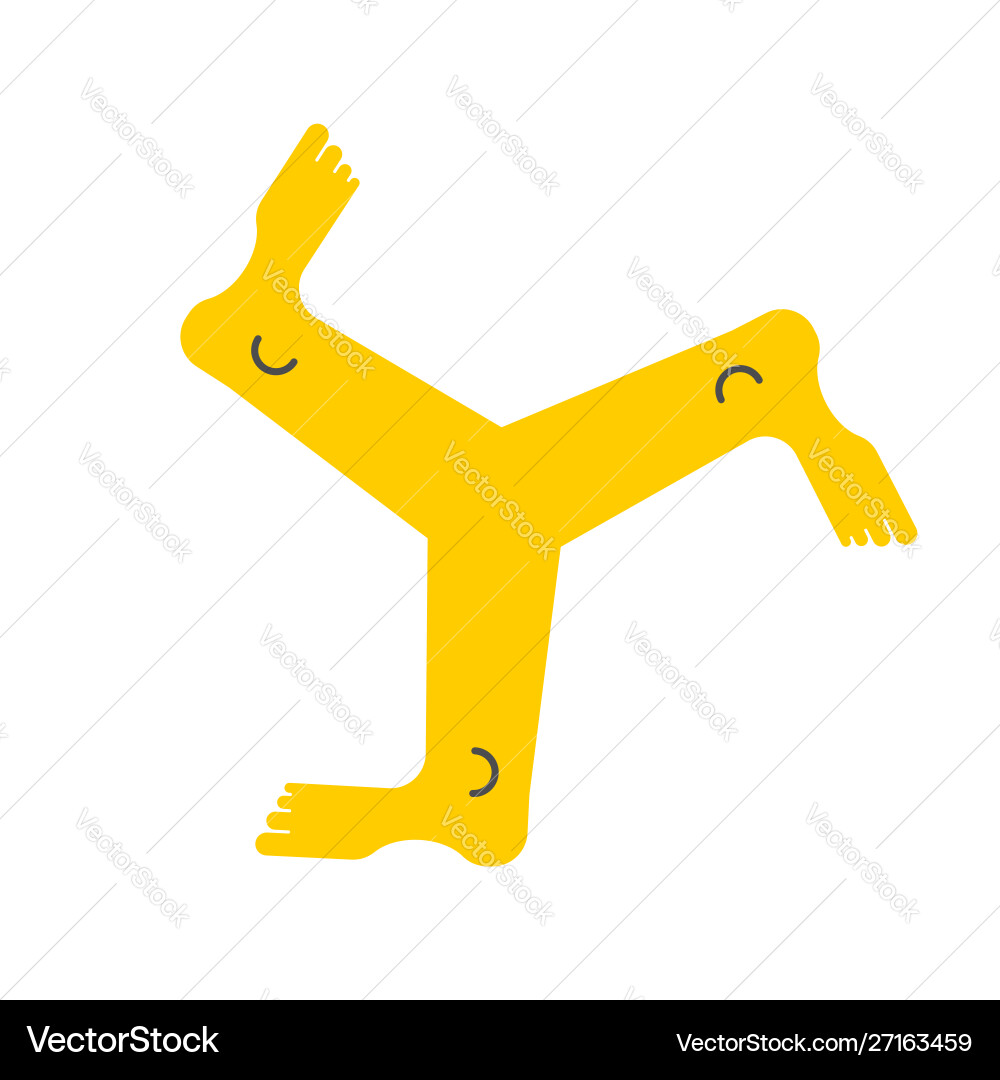 Triskelion symbol three legs Royalty Free Vector Image
