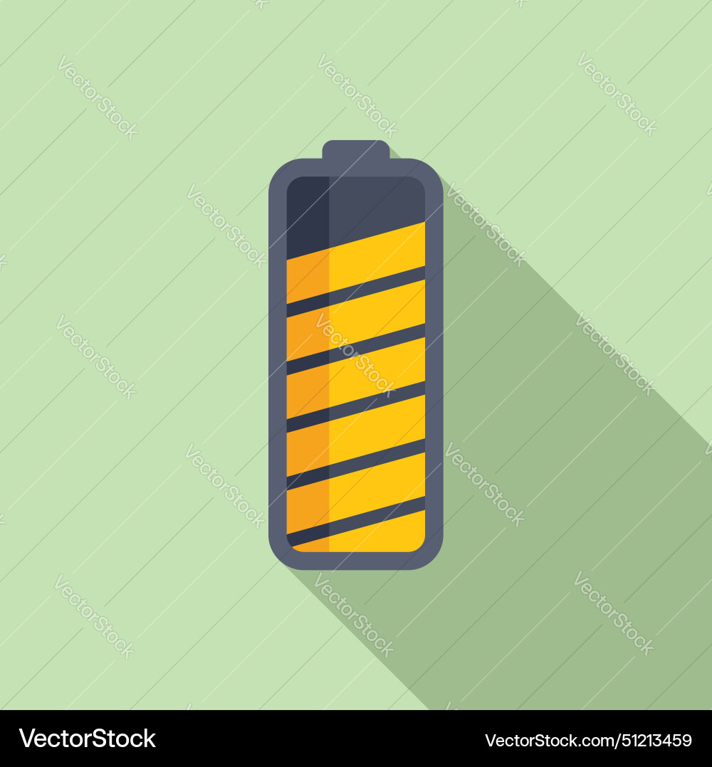 Watt charging battery icon flat gadget Royalty Free Vector