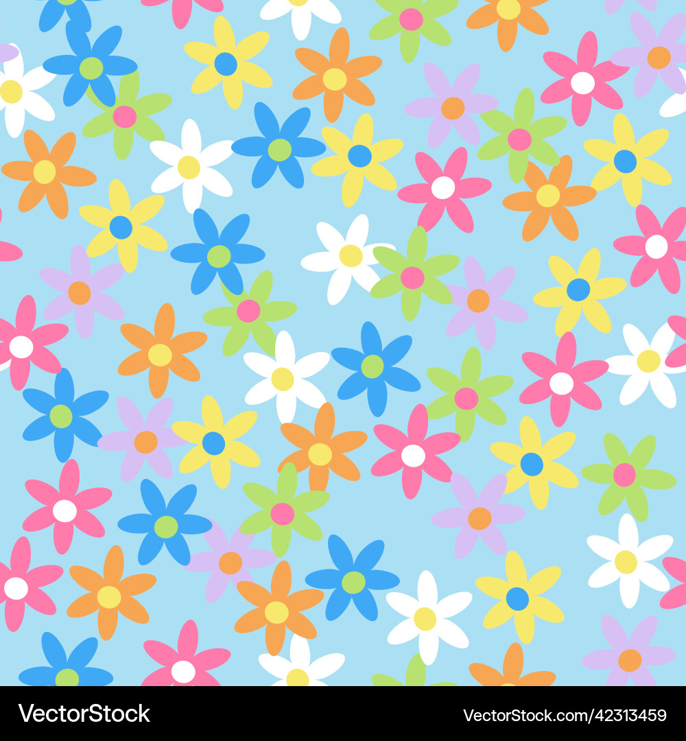 Wildflower Pattern Royalty Free Vector Image - VectorStock