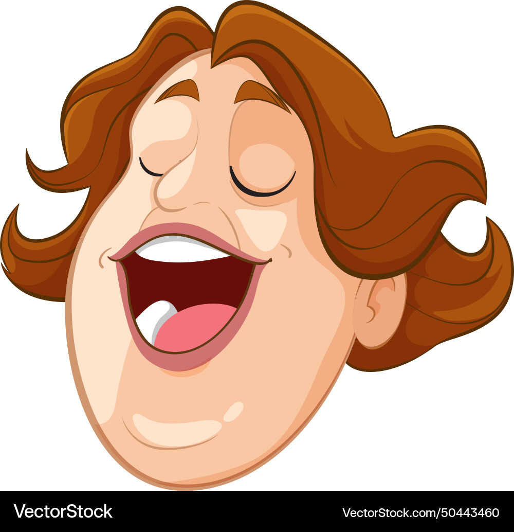 A laughing cartoon face Royalty Free Vector Image