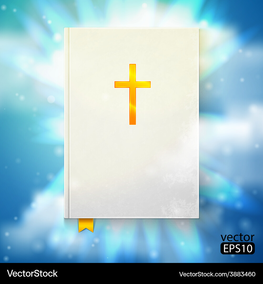 Bible with sun rays Royalty Free Vector Image - VectorStock