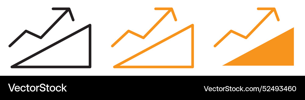 Challenging uphill icon for obstacles Royalty Free Vector