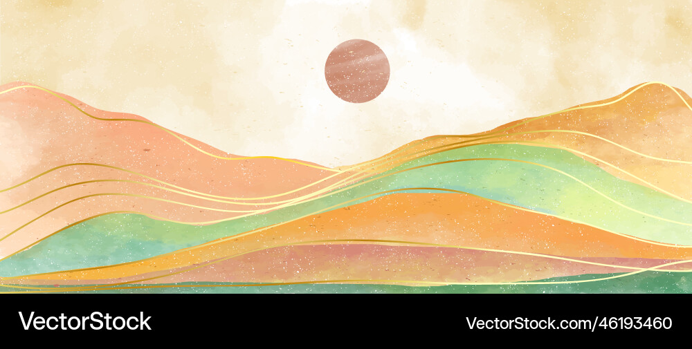 Creative minimalist modern paint and line art Vector Image