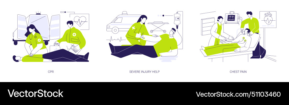 First aid in emergency situations abstract concept