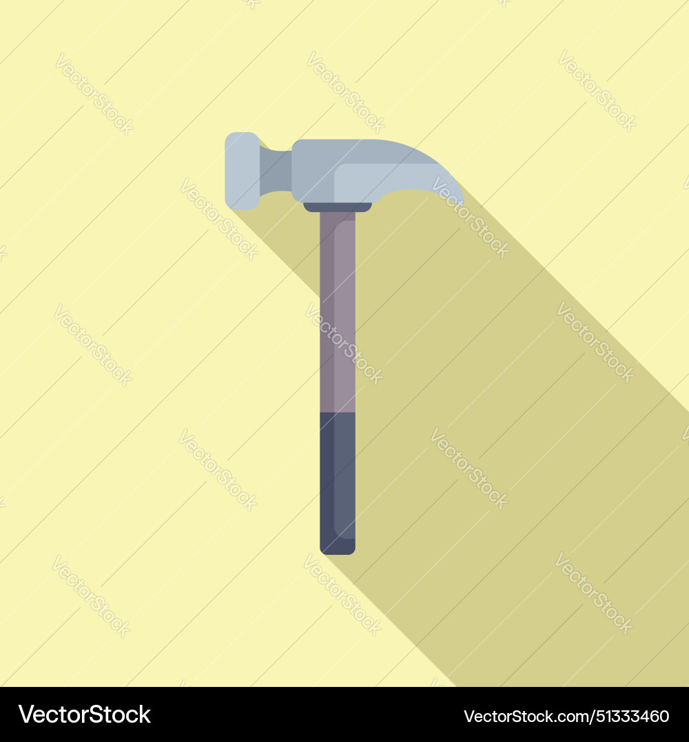 Flat design of a claw hammer Royalty Free Vector Image