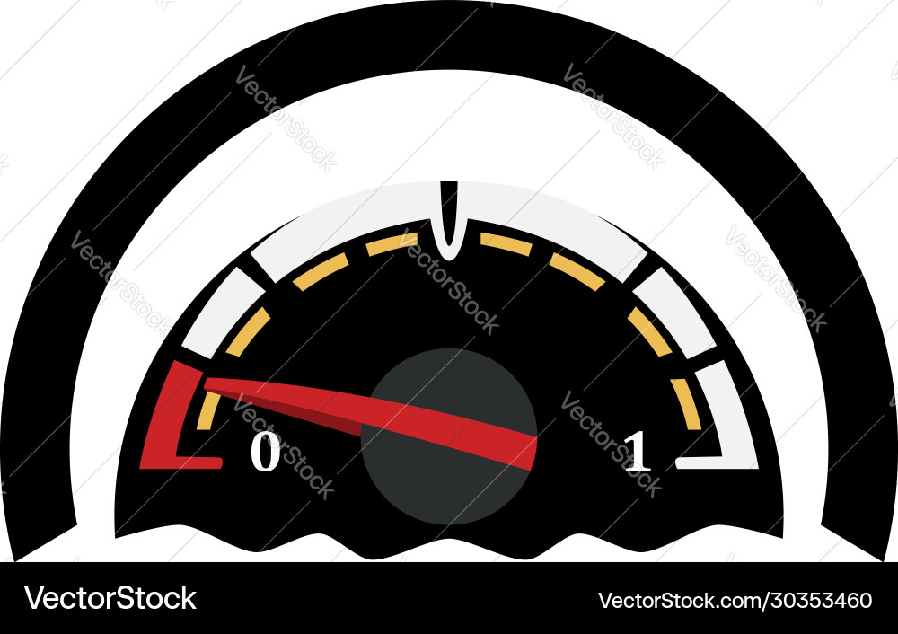 Fuel gauge indicator car dashboard empty gas Vector Image