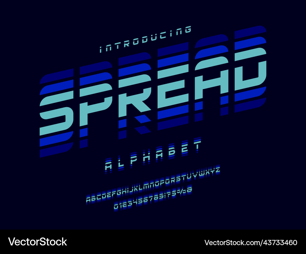 Futuristic font Royalty Free Vector Image - VectorStock