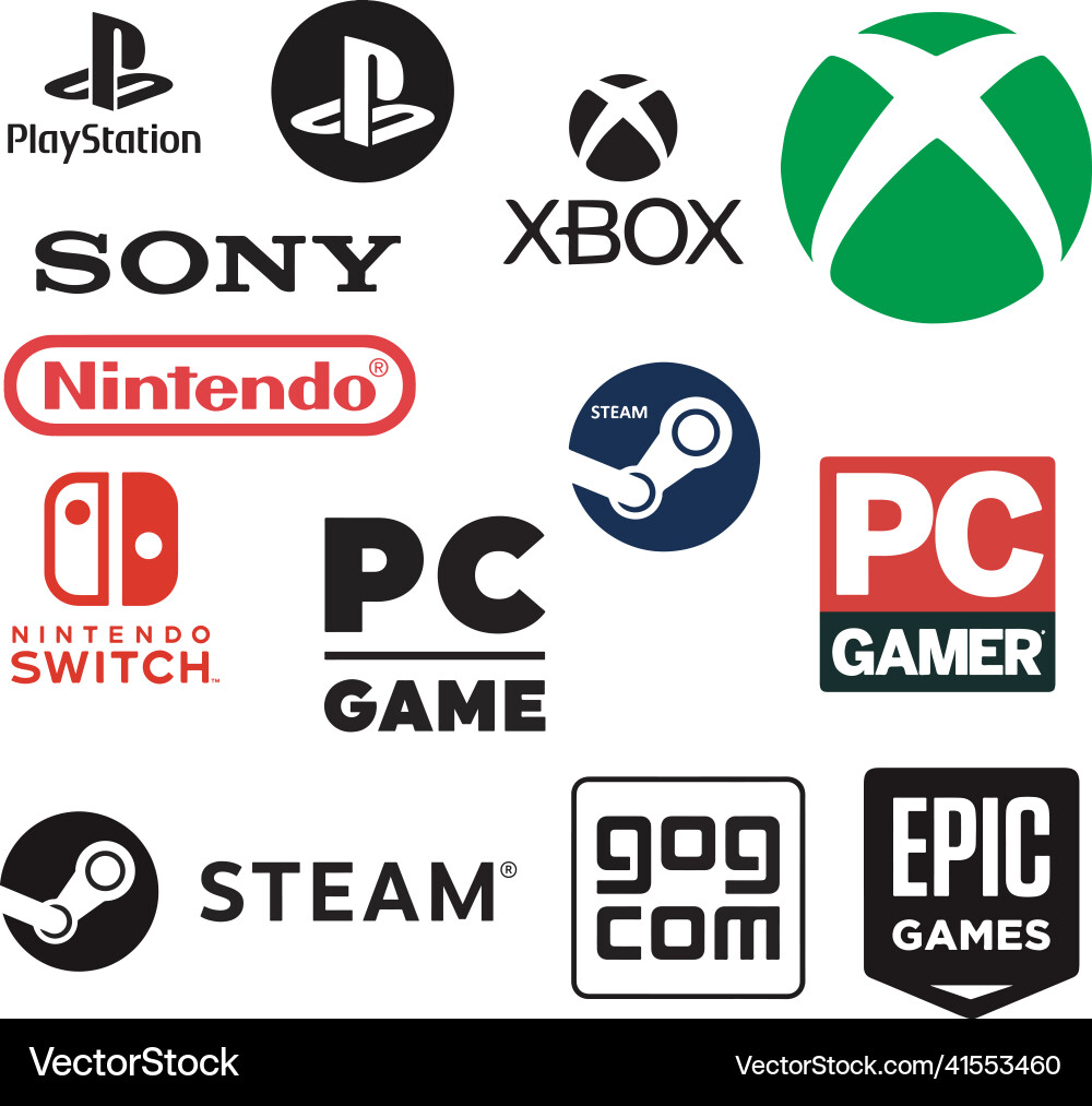 Gaming logos Royalty Free Vector Image - VectorStock
