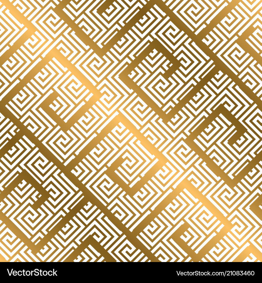 Luxury Gold Meander Pattern Royalty Free Vector Image