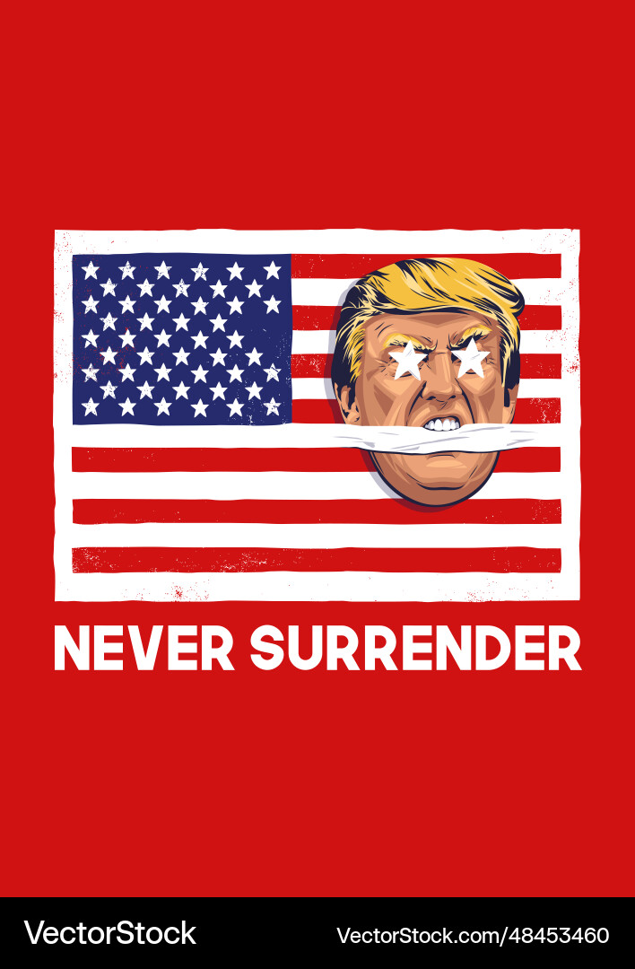 Never surrender Royalty Free Vector Image - VectorStock