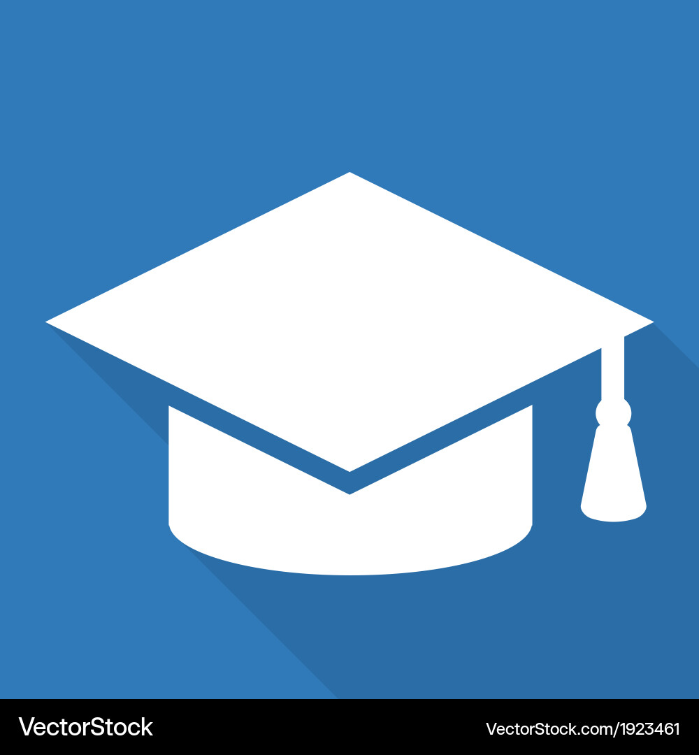 Academic cap icon study hat symbol Royalty Free Vector Image