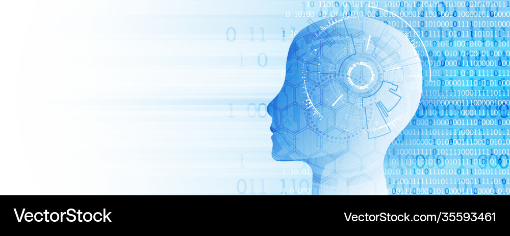 Artificial intelligence concept technology Vector Image