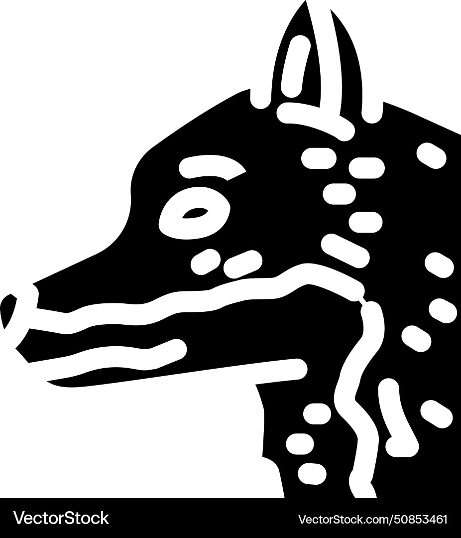 Fox animal glyph icon Royalty Free Vector Image