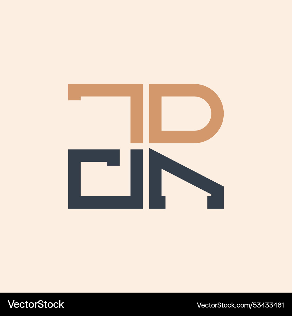 Modern jr letter logo design creative and Vector Image