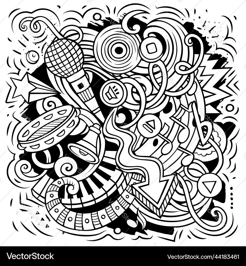 Music cartoon Royalty Free Vector Image - VectorStock